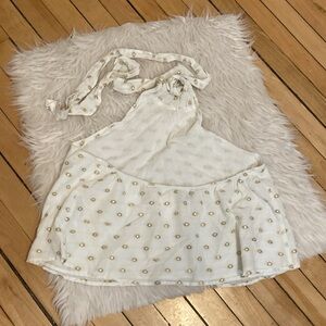 Zara | Tops | Nwt Zara Halter Top With Gold And Silver Dots Size L ...